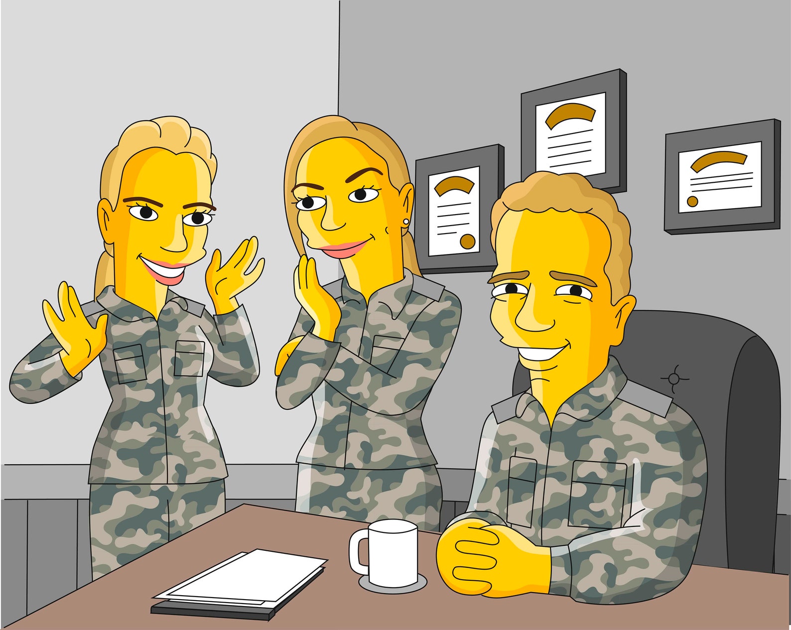 Colonel Gift Custom Portrait From Photo as Yellow Character - Etsy