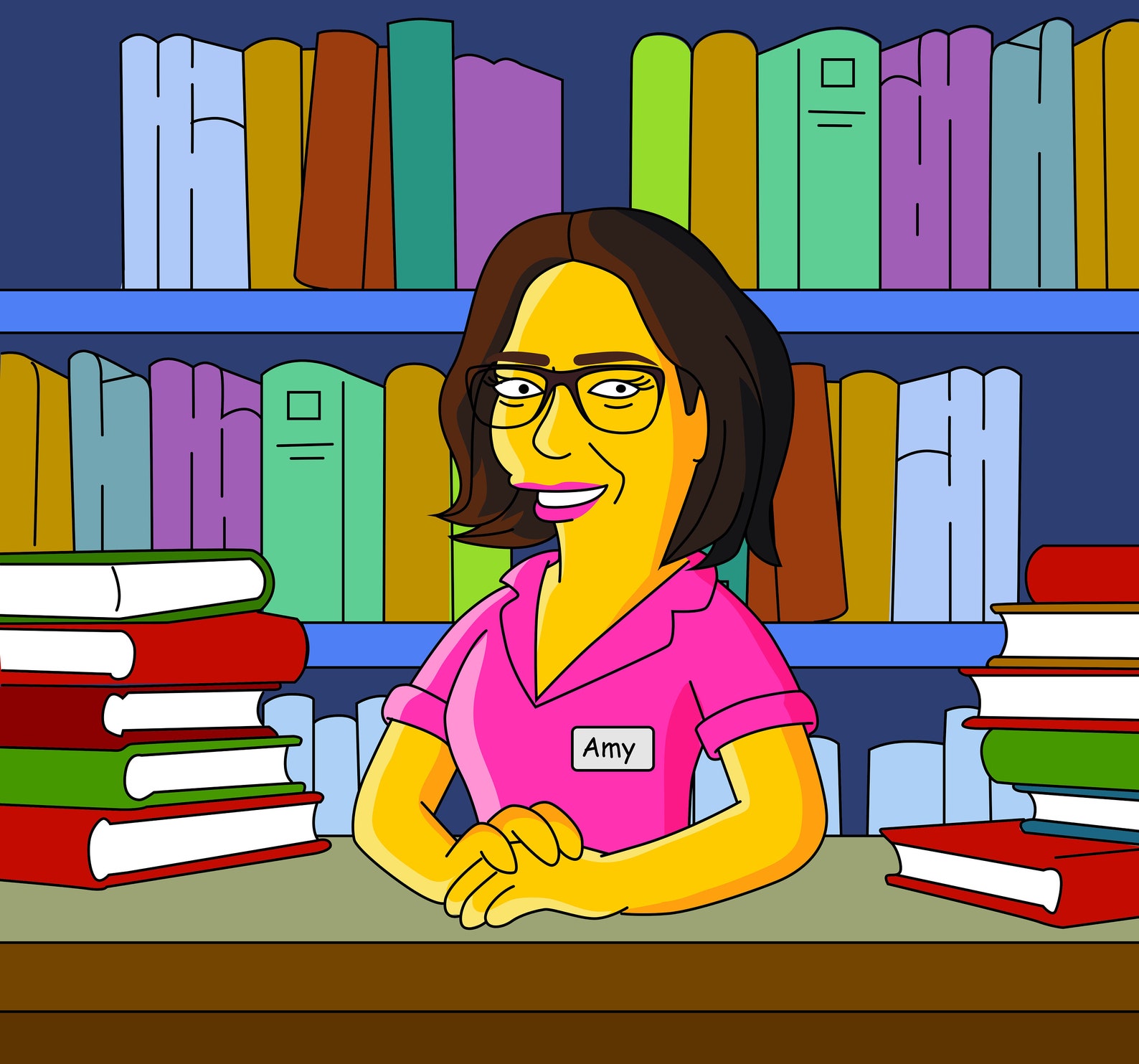 Archivist Gift Custom Portrait as Yellow Cartoon Character - Etsy