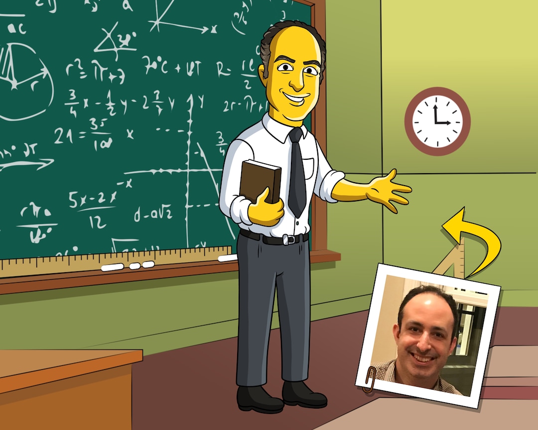 Math Teacher Gift - Custom Portrait as Cartoon Character ...