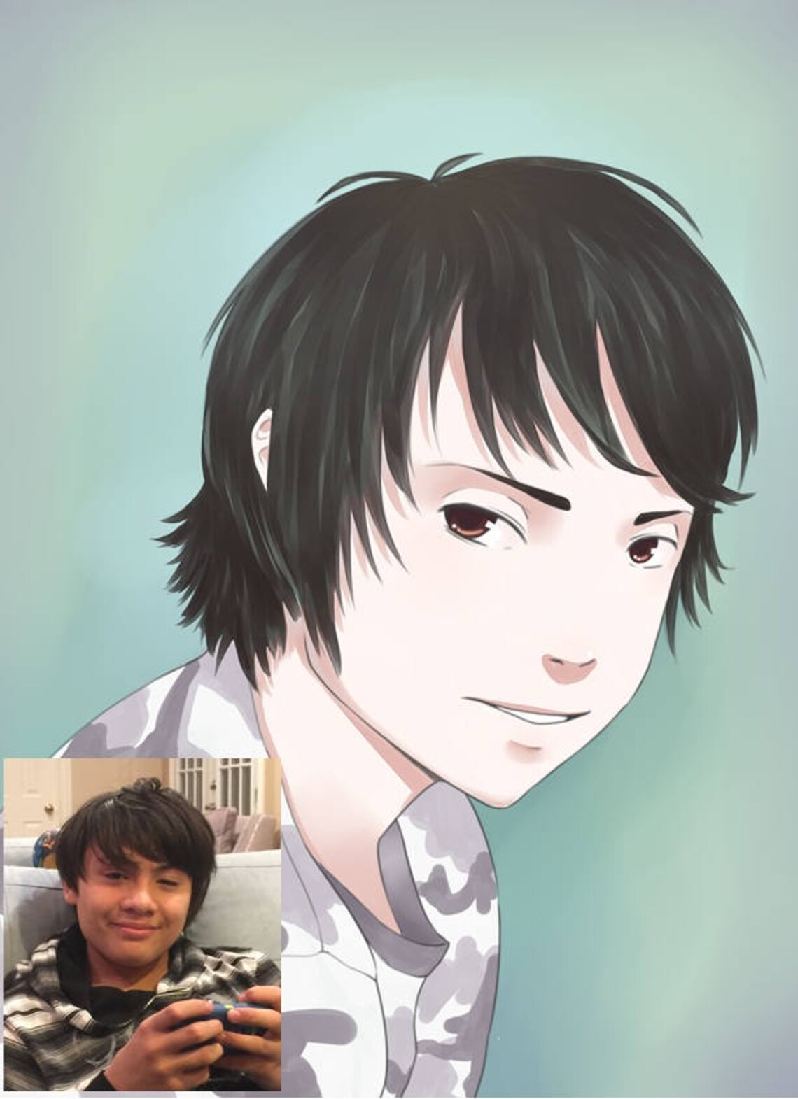 Custom Anime Portrait From Your Photo Anime Commission Anime | Etsy