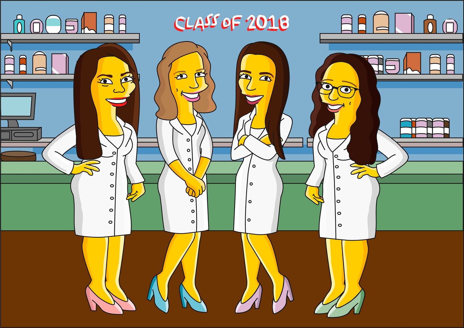 Phd Graduation Gift - Custom Cartoon Portrait / Medical School ...