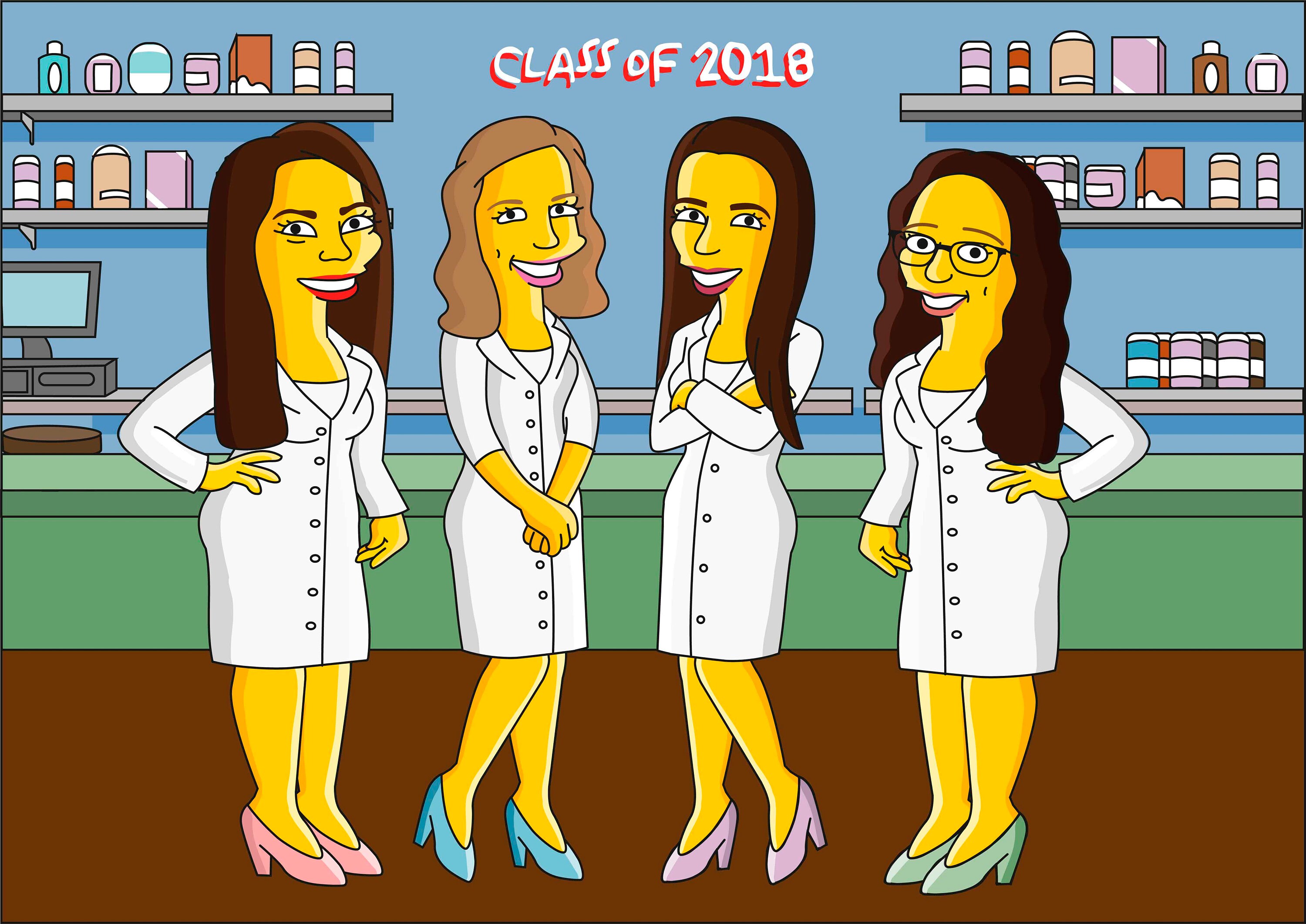Phd Graduation Gift - Custom Cartoon Portrait / Medical School ...