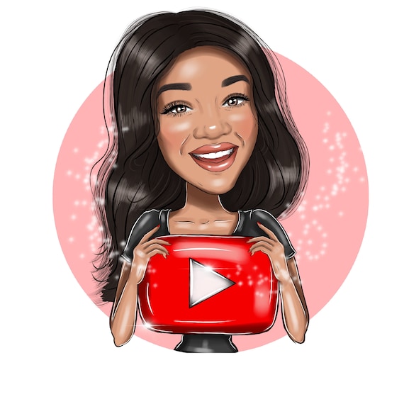 Vlogger Logo Custom Portrait for Your Business Logo / | Etsy