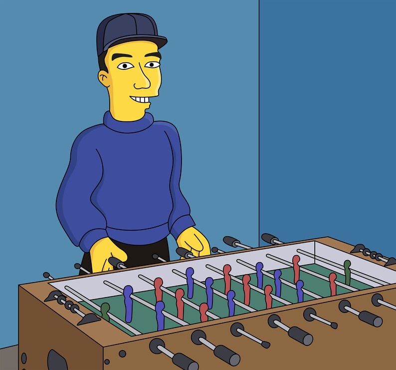 Foosball Player Gift Custom Portrait From Your Photo / Table - Etsy