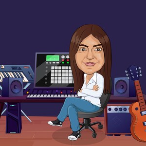 Songwriter Gift - Custom Caricature From Photo, Song Writing, Song ...