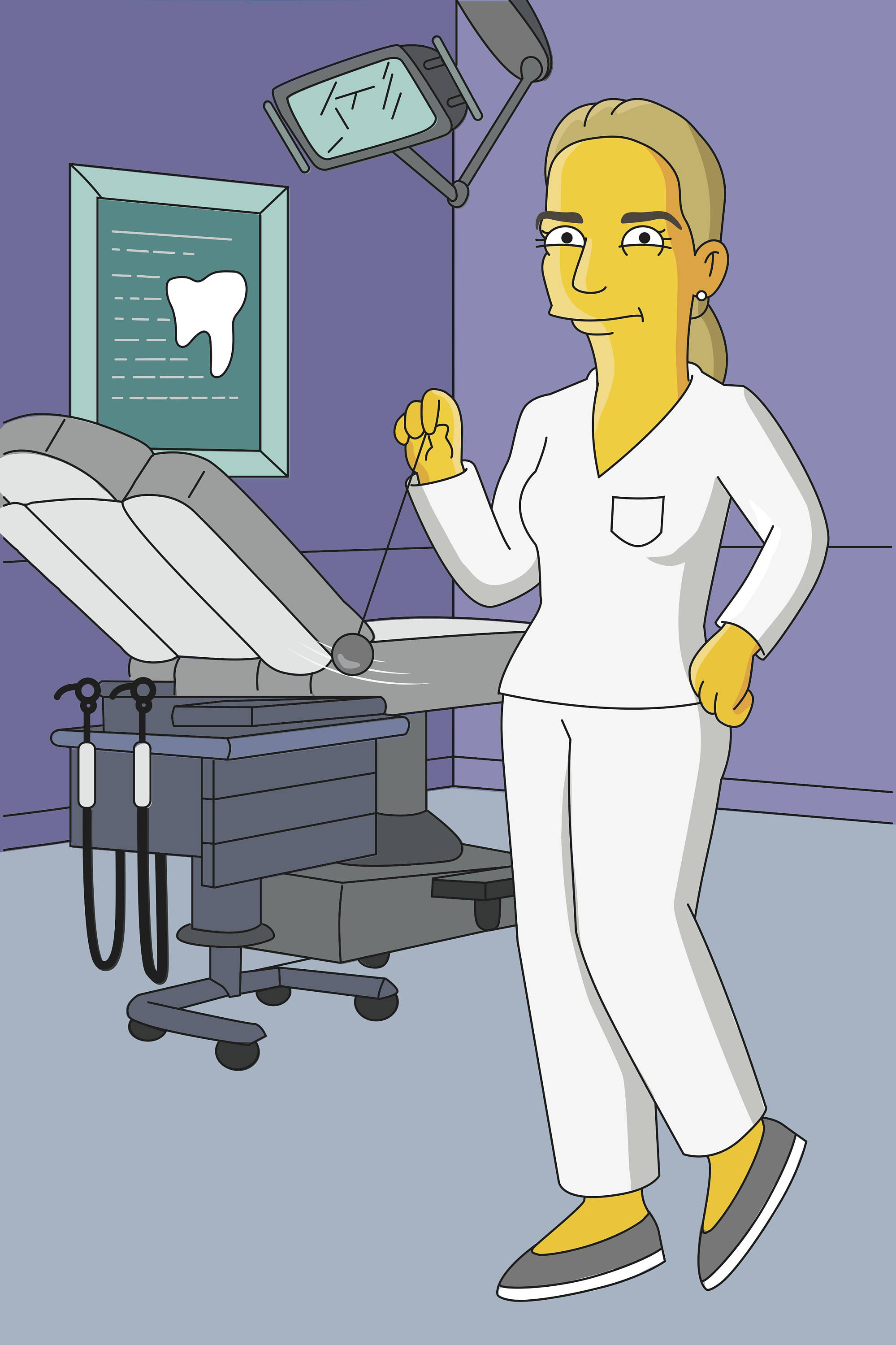 Dental Assistant Cartoon Image