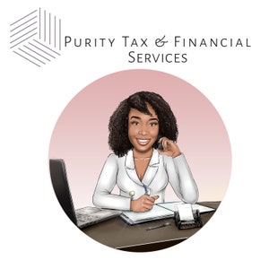 Tax Accountant Logo - Custom Portrait Logo for Your Business / Tax Logo ...