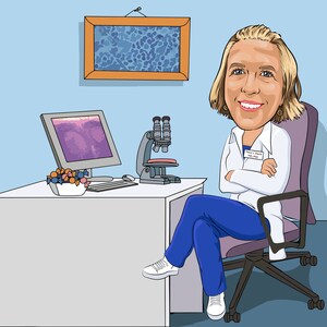 Pathologist Gift - Custom Caricature From Photo / Pathology Gift - Etsy