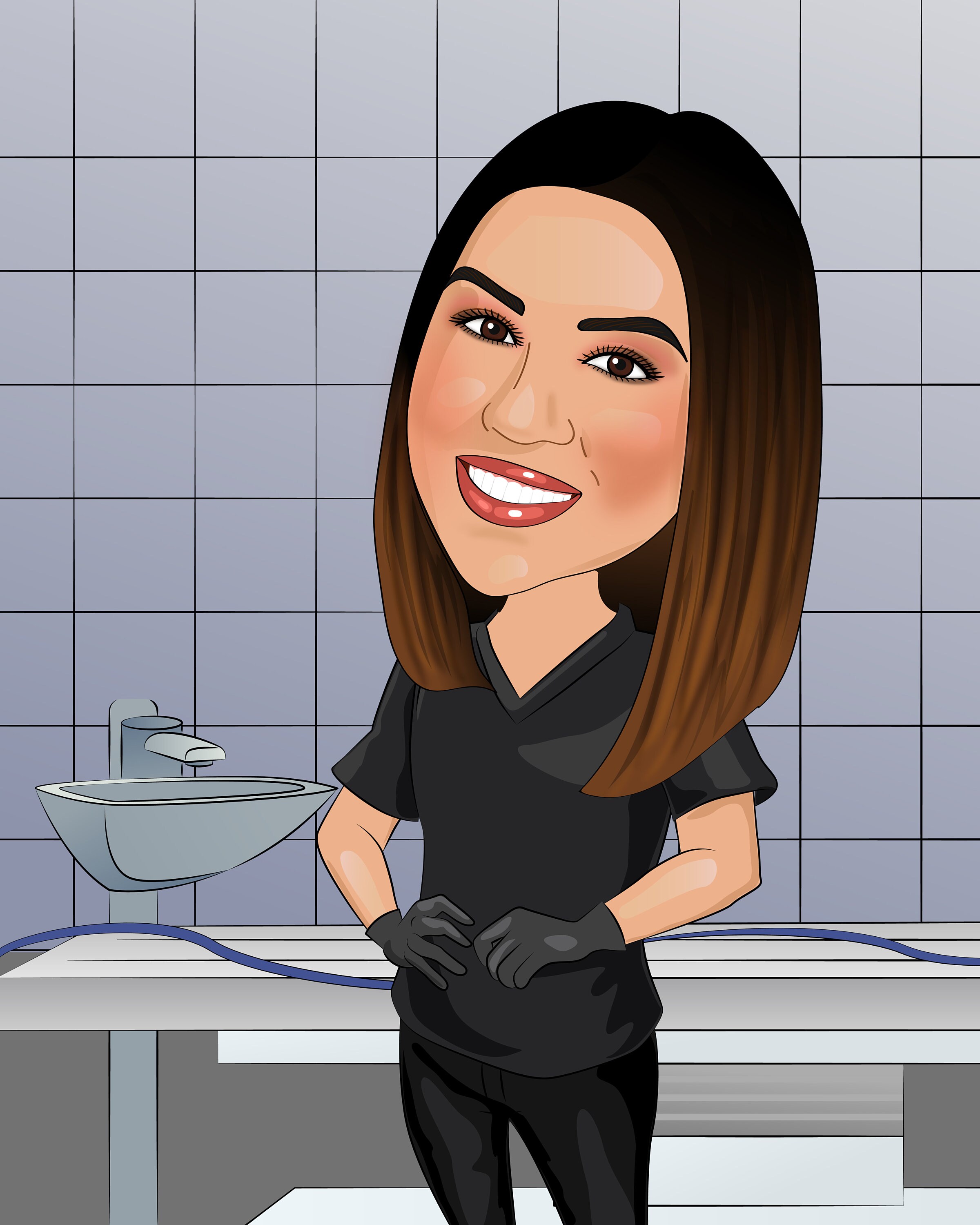 Embalmer Gift Custom Caricature Portrait From Your Photo - Etsy