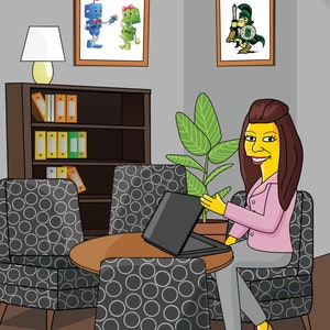 Principal Gift - Custom Portrait as Cartoon Character, Assistant ...