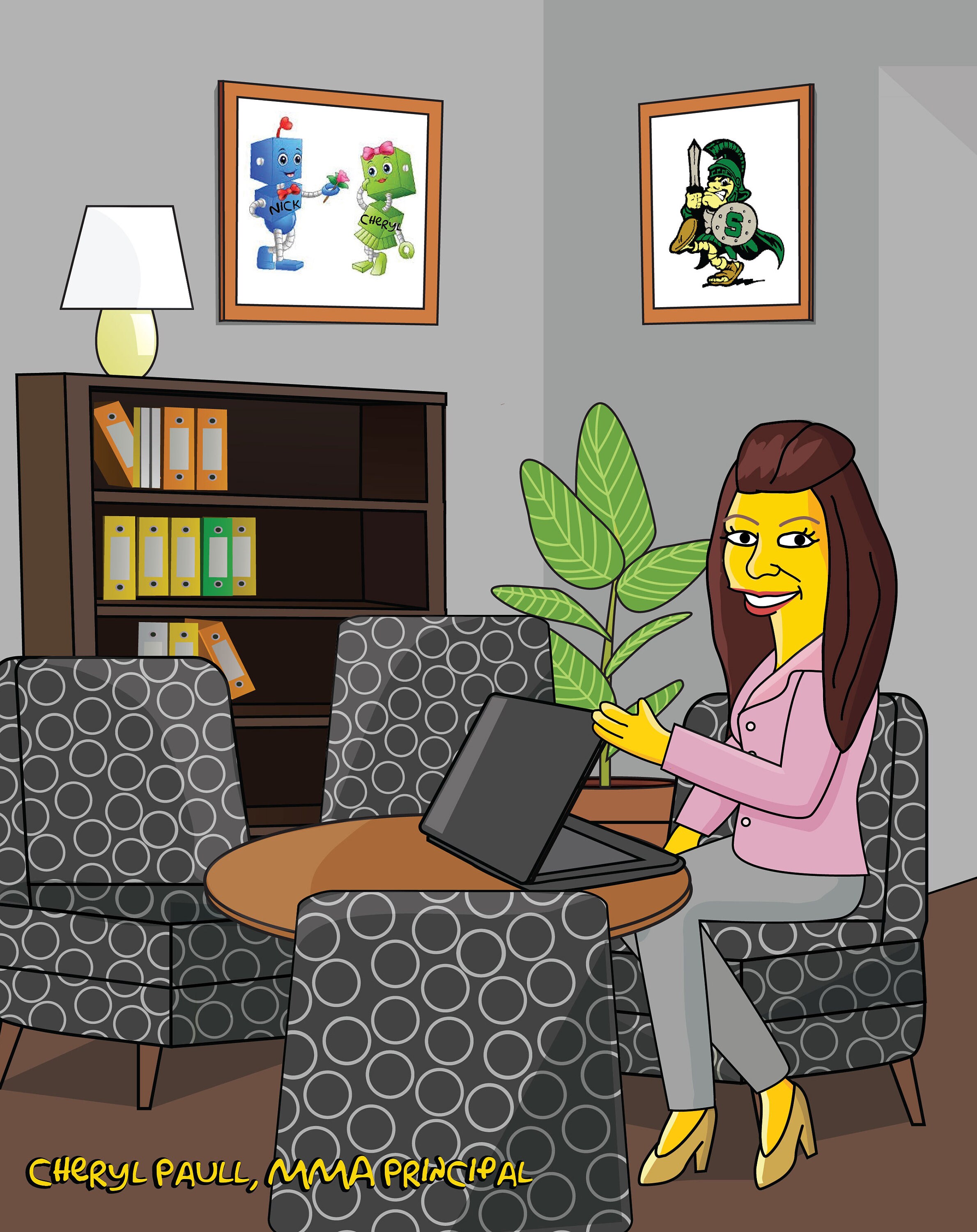 Principal Gift - Custom Portrait as Cartoon Character, Assistant ...