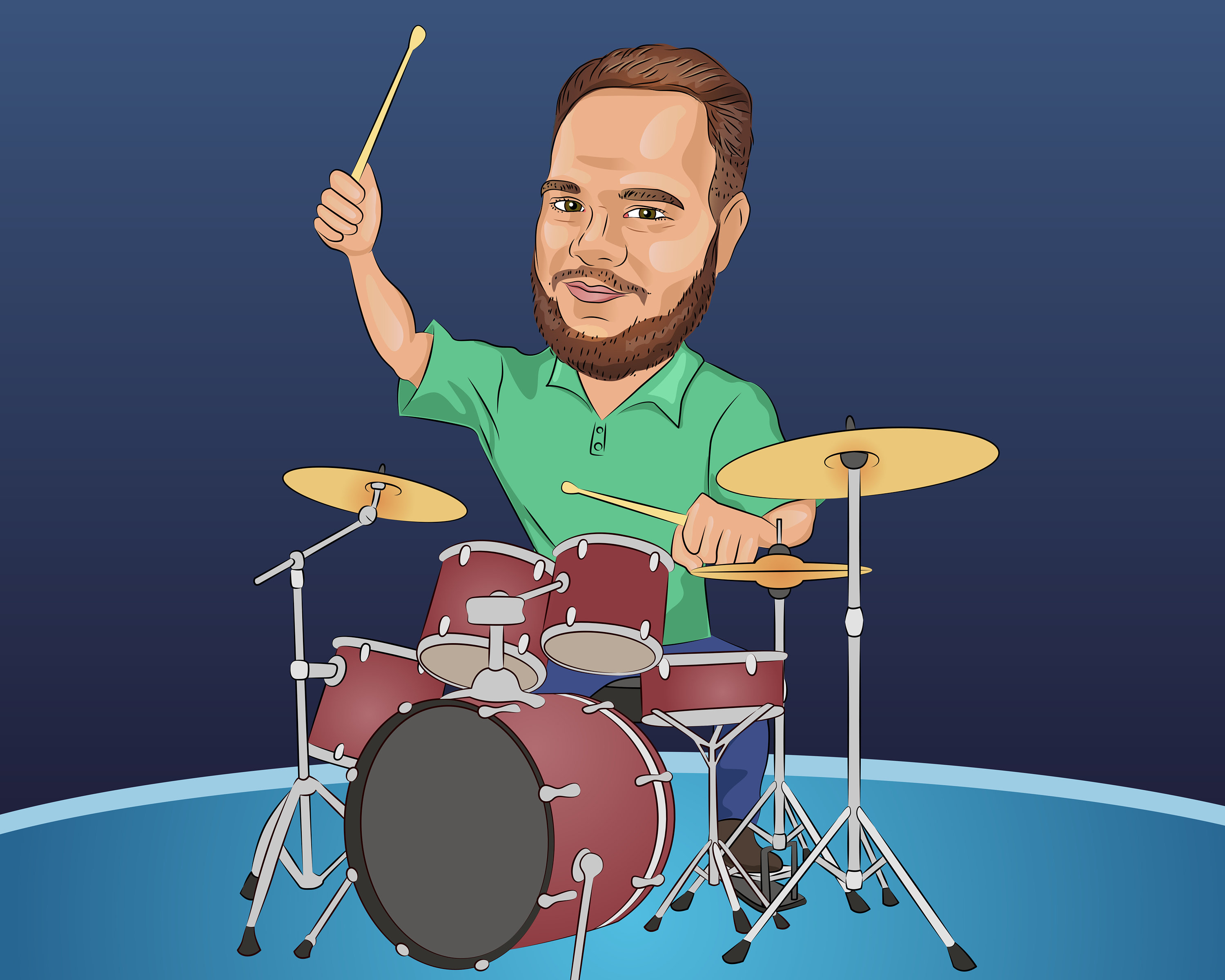 Cartoon Drummer