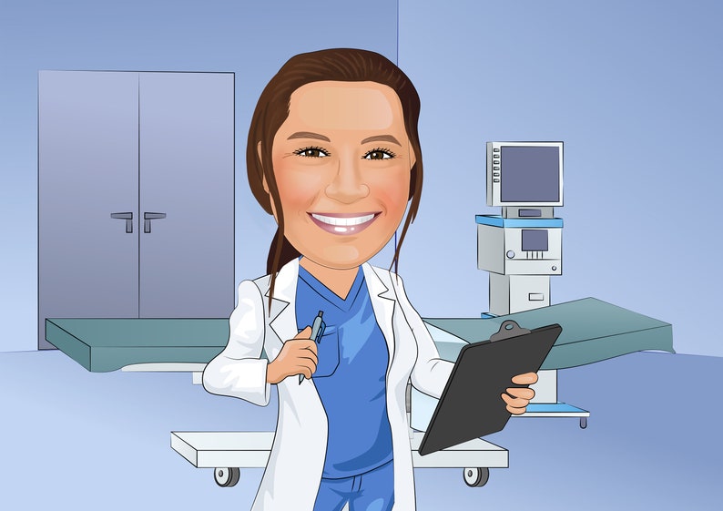 Nurse Preceptor Gift Custom Caricature From Photo / - Etsy