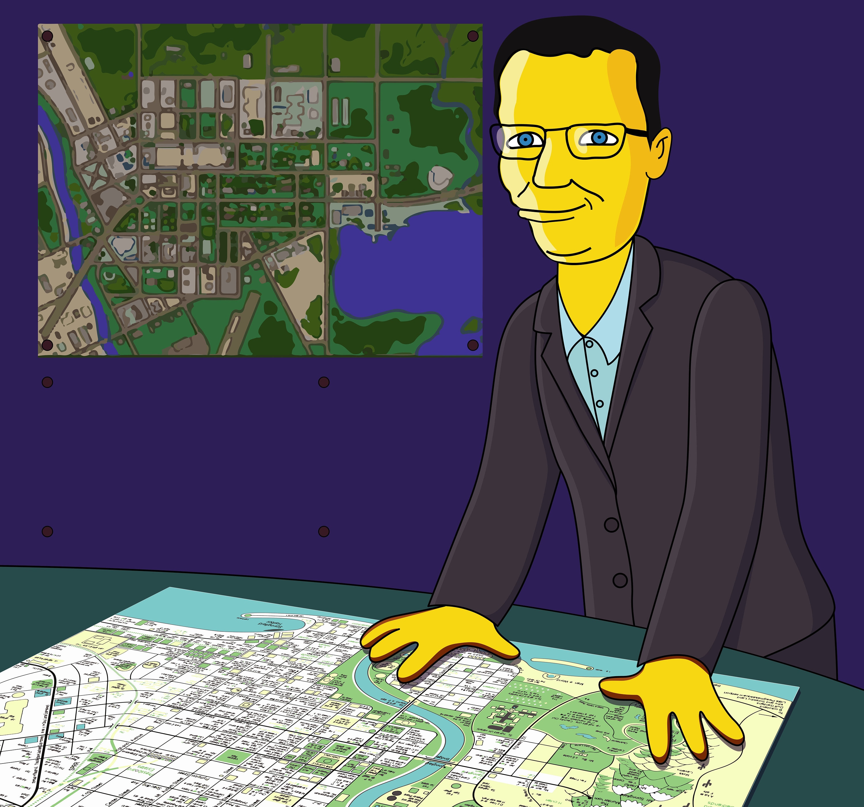 Urban Planner Gift Custom Portrait as Cartoon Character / - Etsy