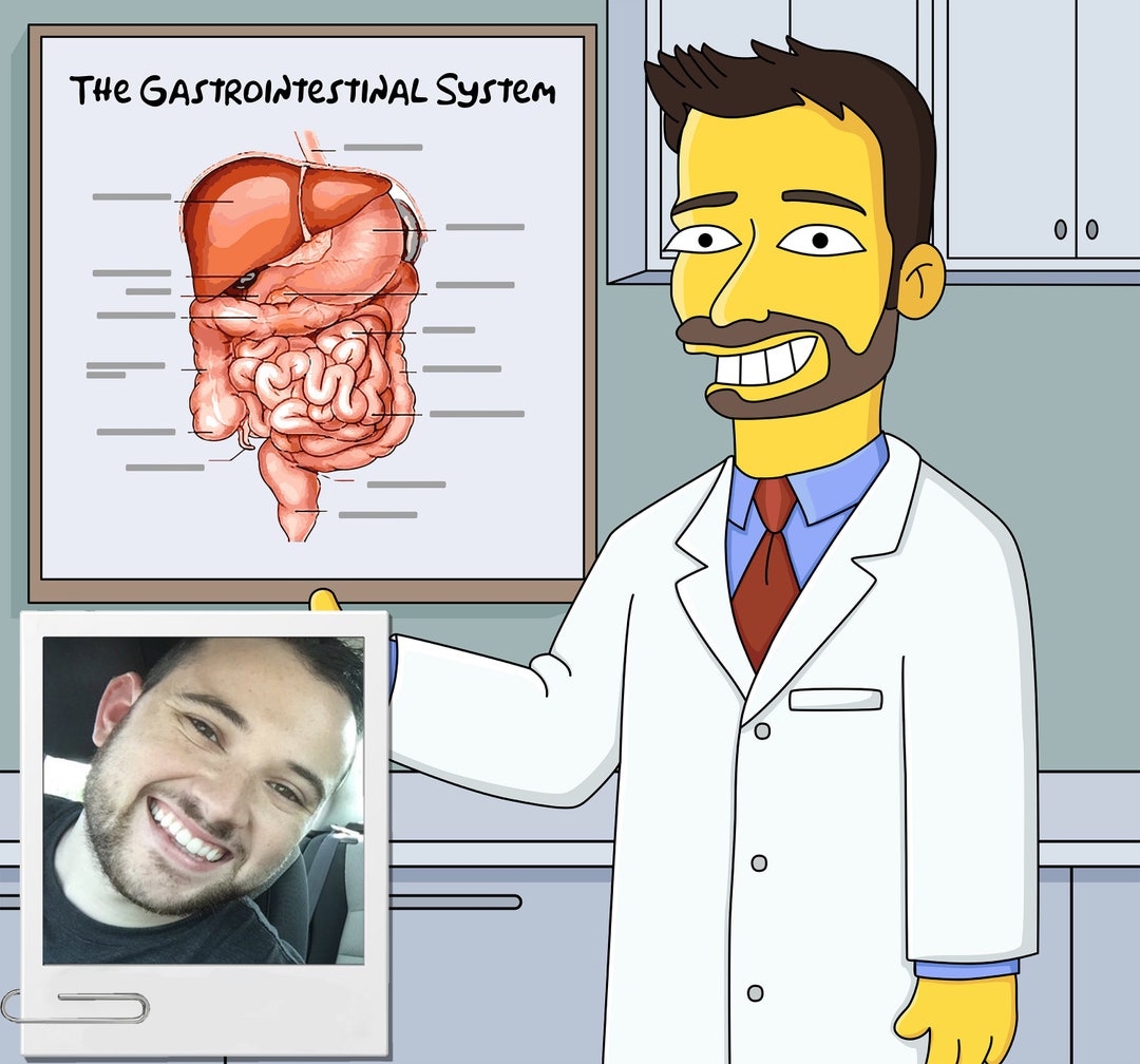 Gastroenterologist Gift Custom Cartoon Portrait / Gastroenterology Gift ...