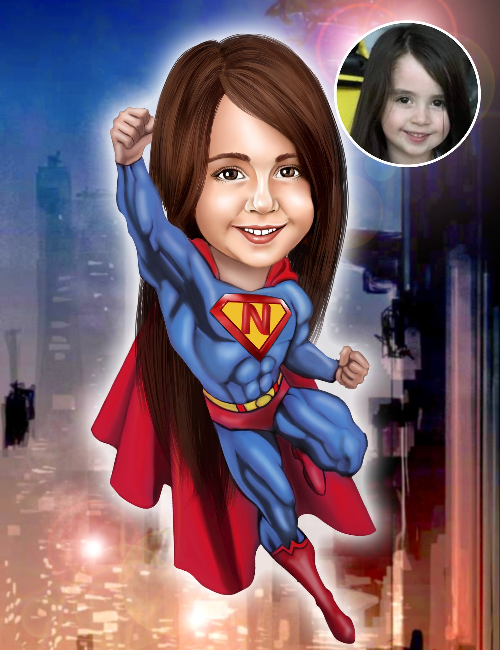 Custom Superhero Portrait From Your Photo / Superhero - Etsy
