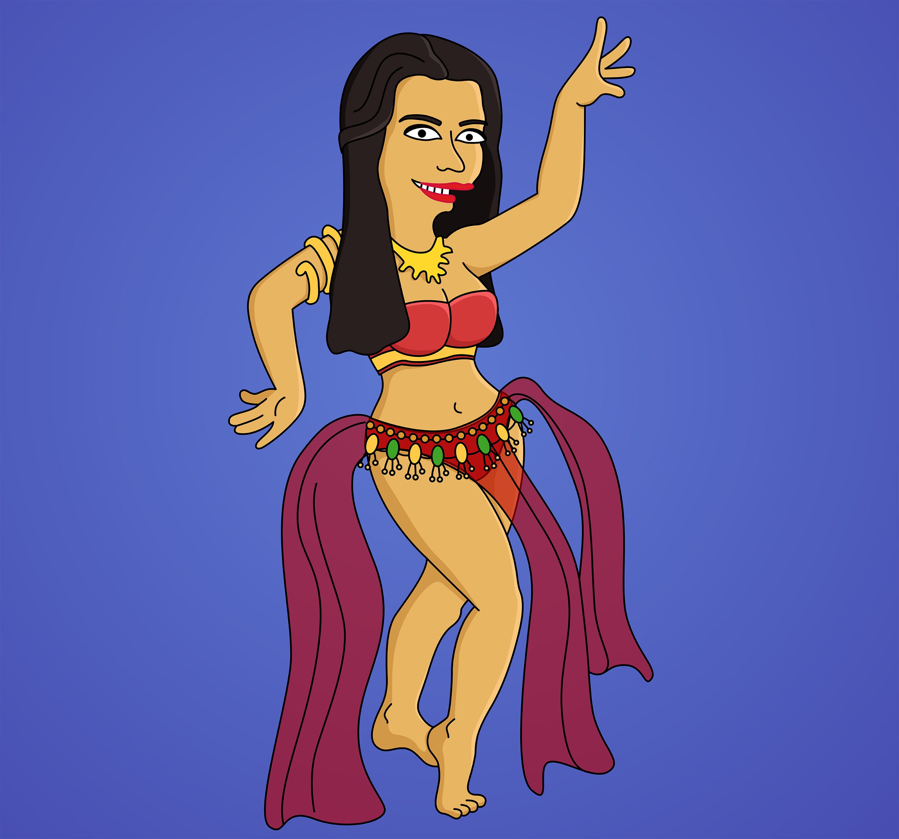 Belly Dancing Cartoon