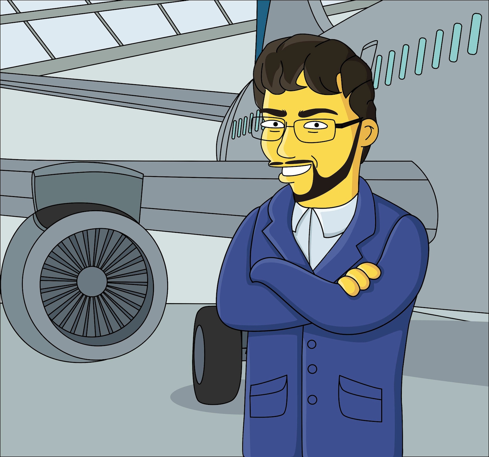 Aerospace Engineer Gift Custom Portrait as Yellow Cartoon - Etsy