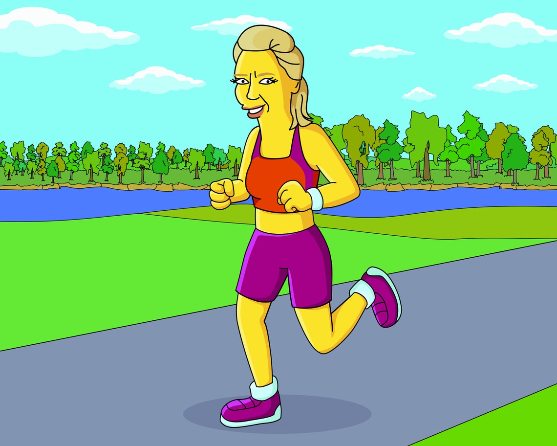 Jogger Gift Custom Cartoon Portrait/ Jogging Gift / Long - Etsy