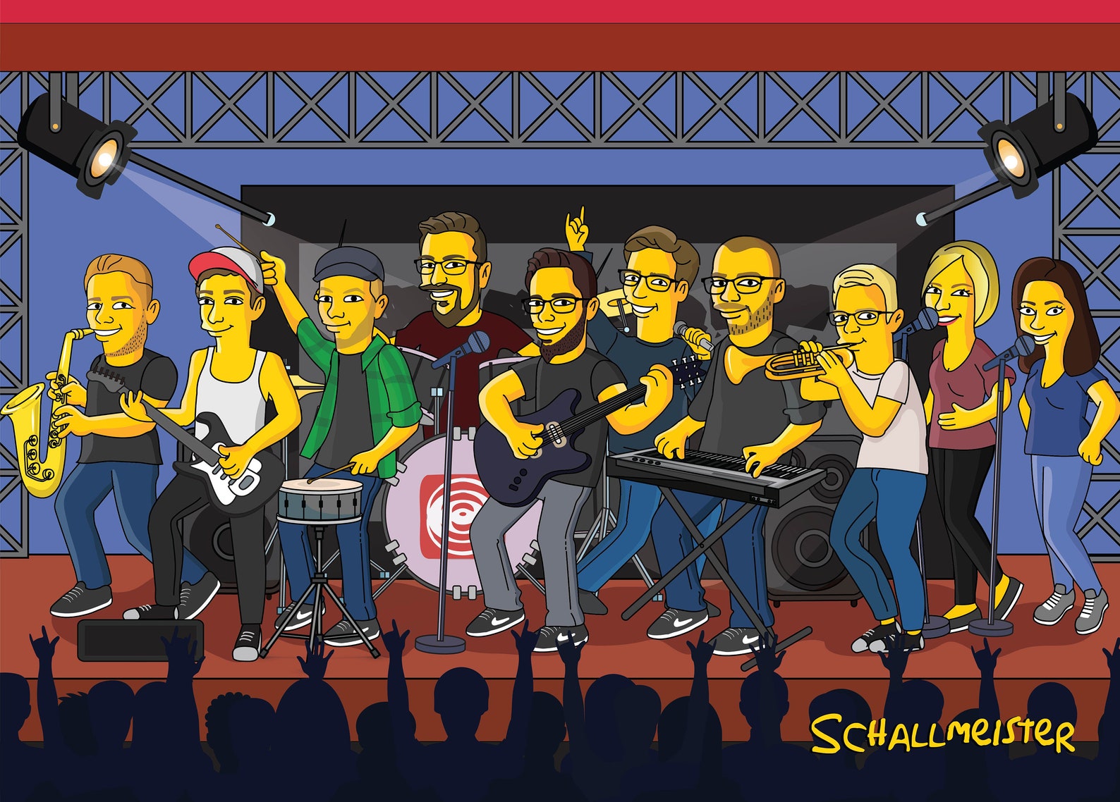 Marimba Player Gift Portrait as Cartoon Character / Marimba - Etsy