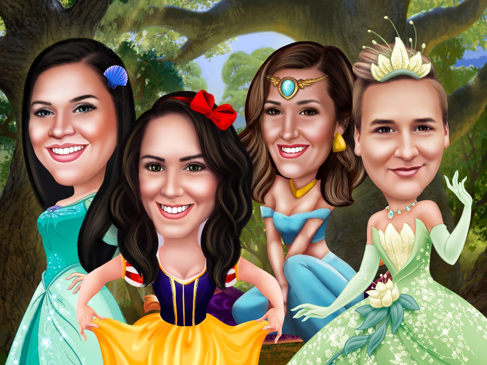 Fairytale Family Portrait / Custom Fairytale Portrait / Custom ...