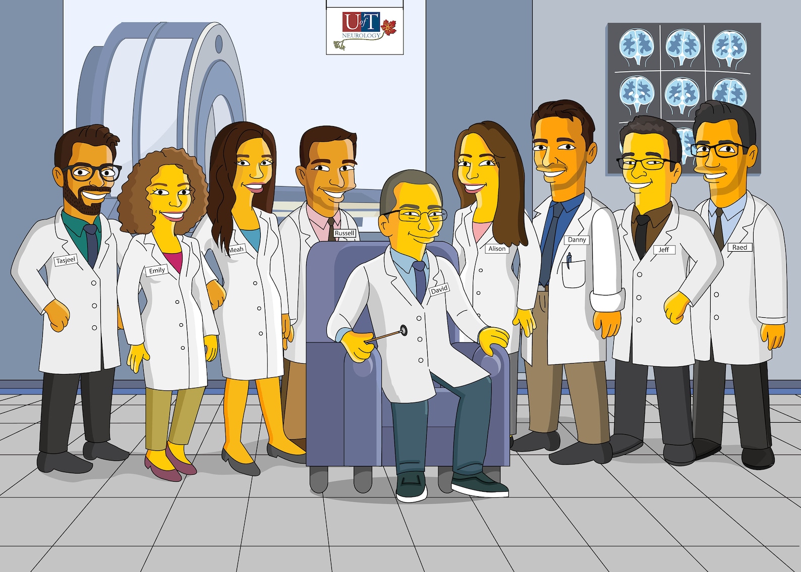 Neurologist Gift - Custom Portrait as Cartoon Character / Neurologist ...