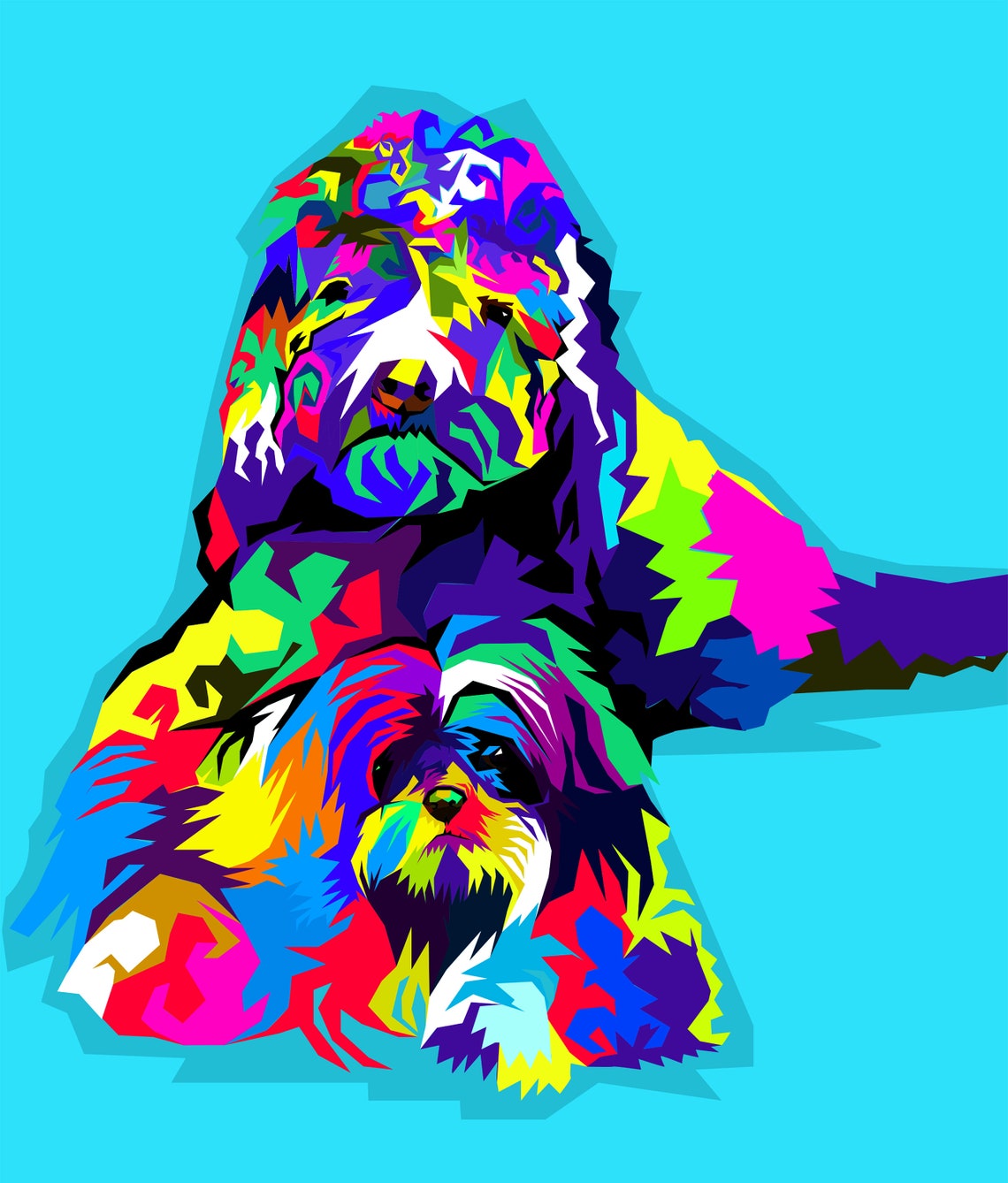 Custom WPAP Pet Portrait / Wedha Pet Portrait / Wpap Art - Etsy