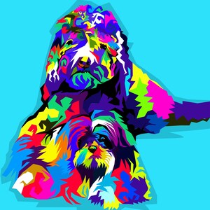 Custom WPAP Pet Portrait / Wedha Pet Portrait / Wpap Art - Etsy
