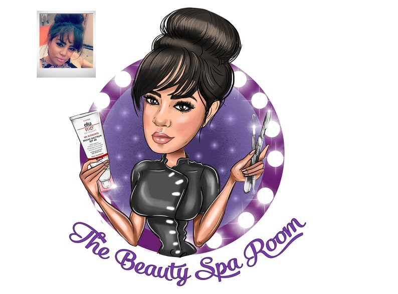 Spa Logo Custom Portrait for Your Business Logo / Wellness | Etsy