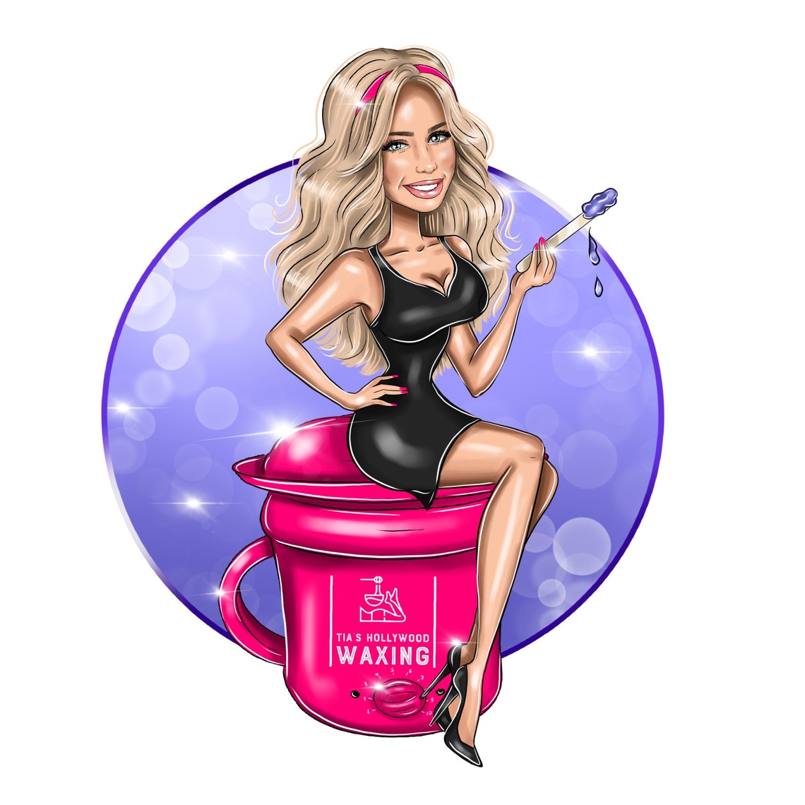 Wax Specialist Logo custom portrait for your business logo / | Etsy