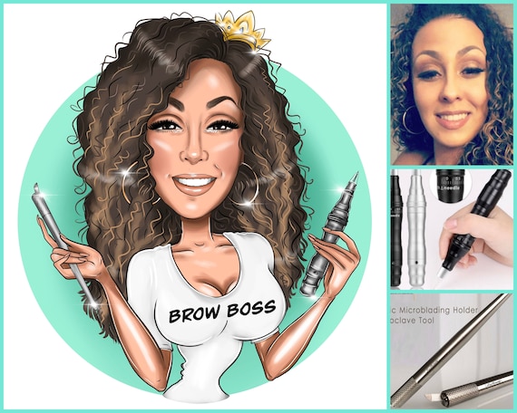 Brow Artist Logo Design Custom Portrait for Your Business | Etsy