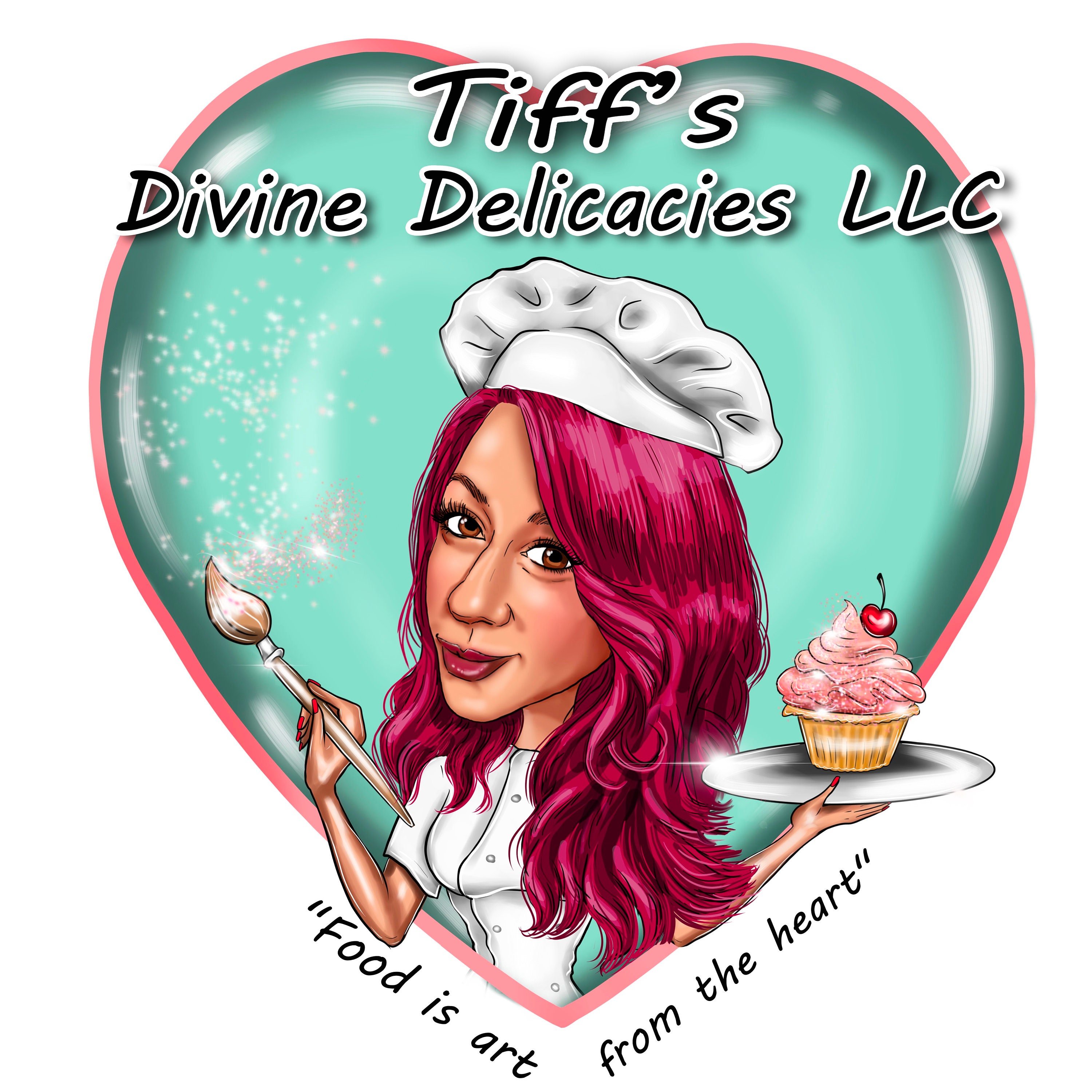 Cake Decorator Logo custom portrait for your business logo | Etsy