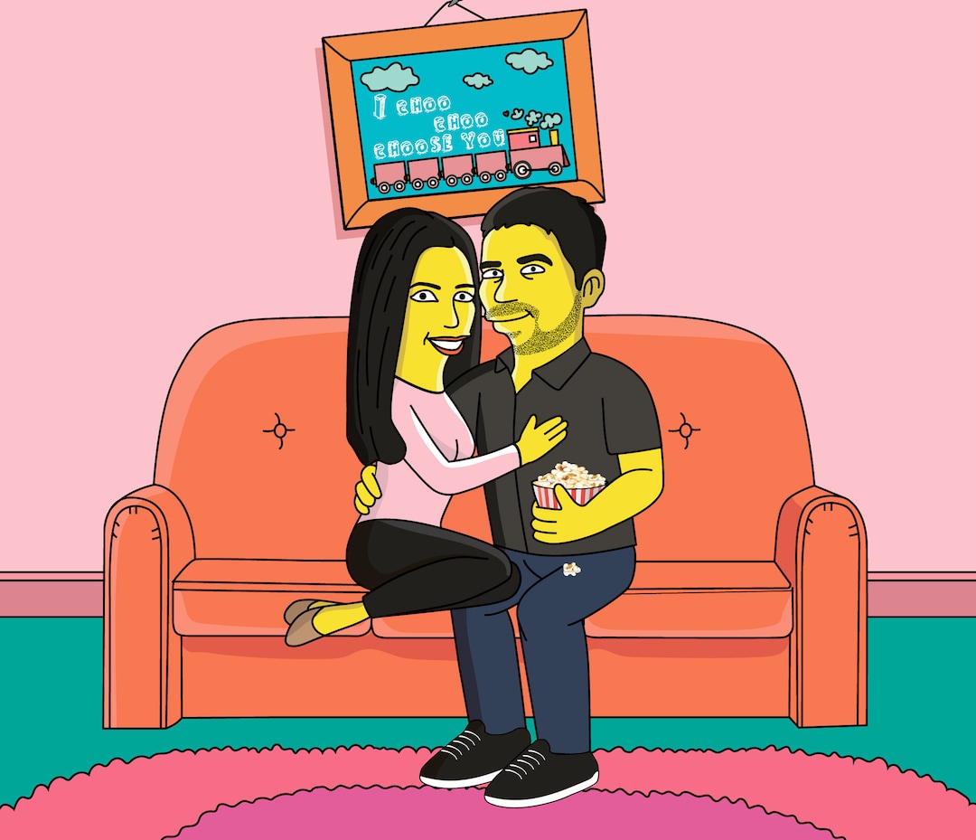 Custom Couple Portrait as Cartoon Characters / Couple Portraits ...