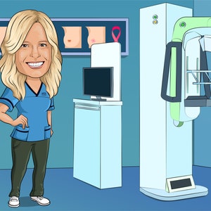Mammographer Gift - Custom Caricature From Photo, Mammography, Mammo ...