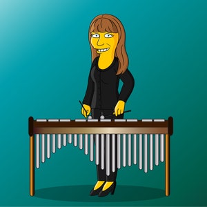 Marimba Player Gift - Portrait as Cartoon Character - Etsy