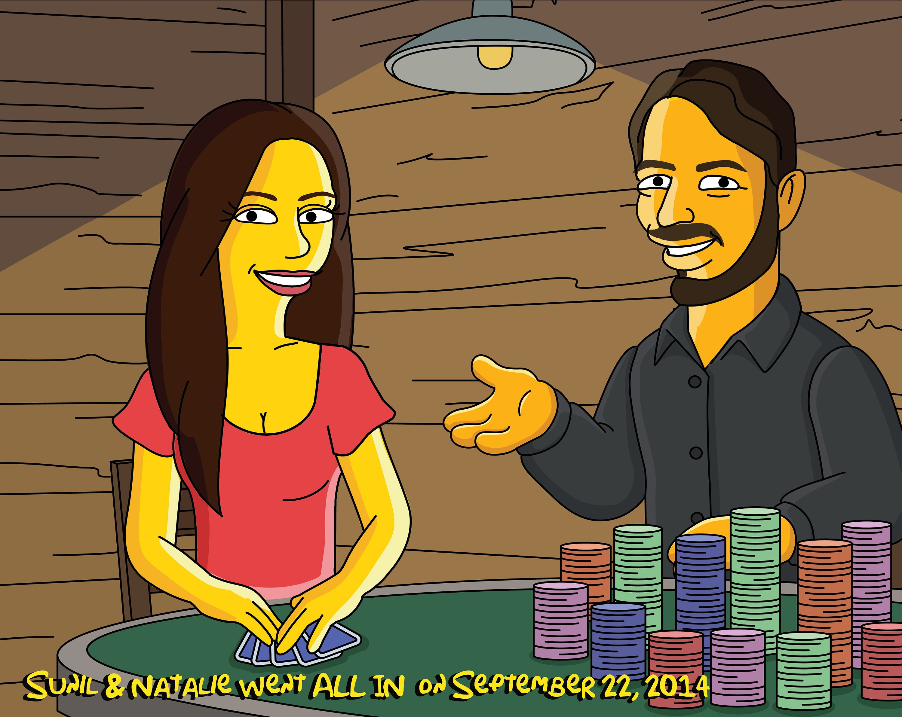 Poker Player Gifts Custom Cartoon Portrait From Photo / - Etsy UK
