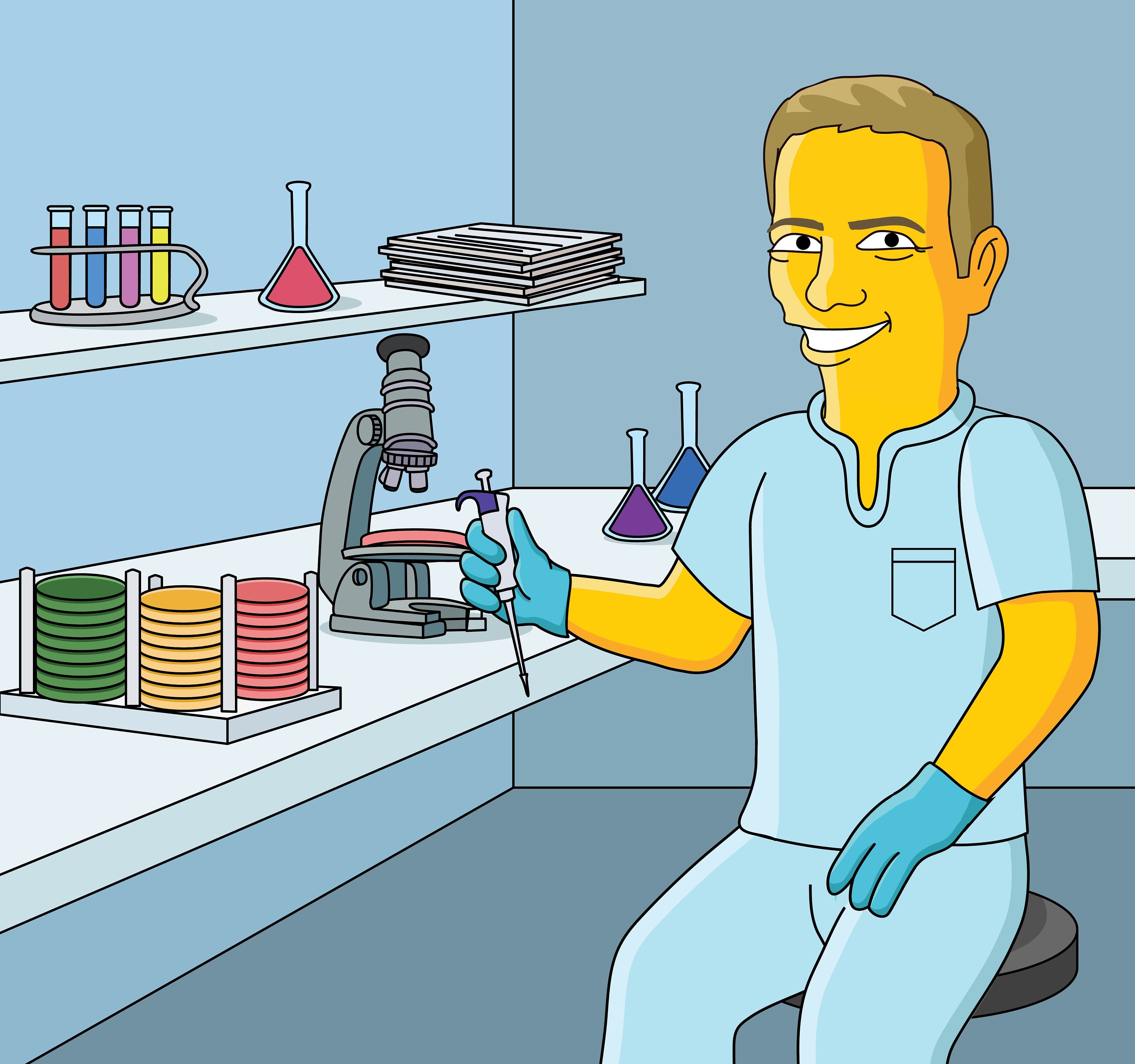 Medical Laboratory Technologist Cartoon