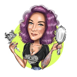 Cartoon Logo Design Custom Cartoon Portrait for Your | Etsy