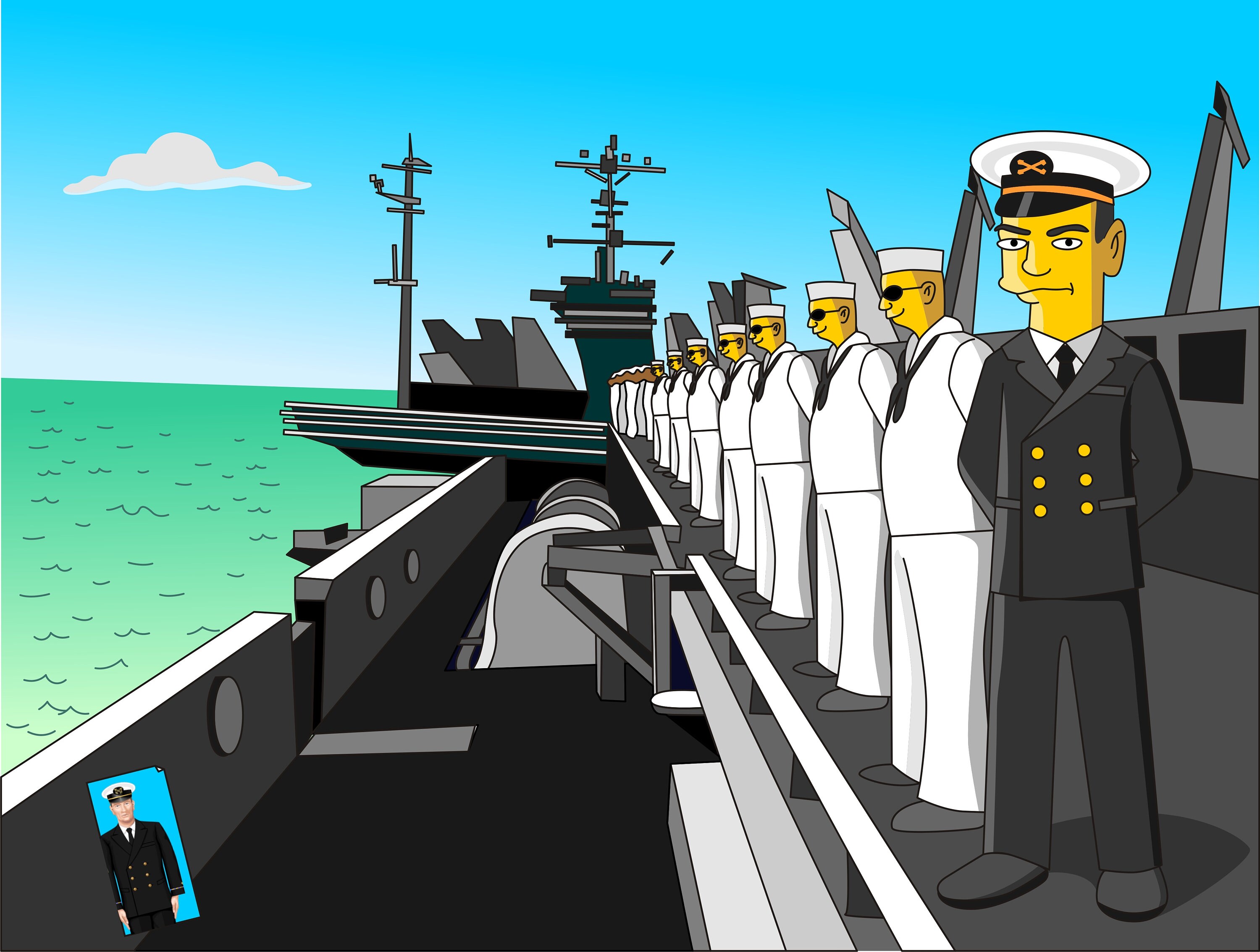 Navy Chief Gift - Custom Portrait From Photo as Yellow Character / Navy ...