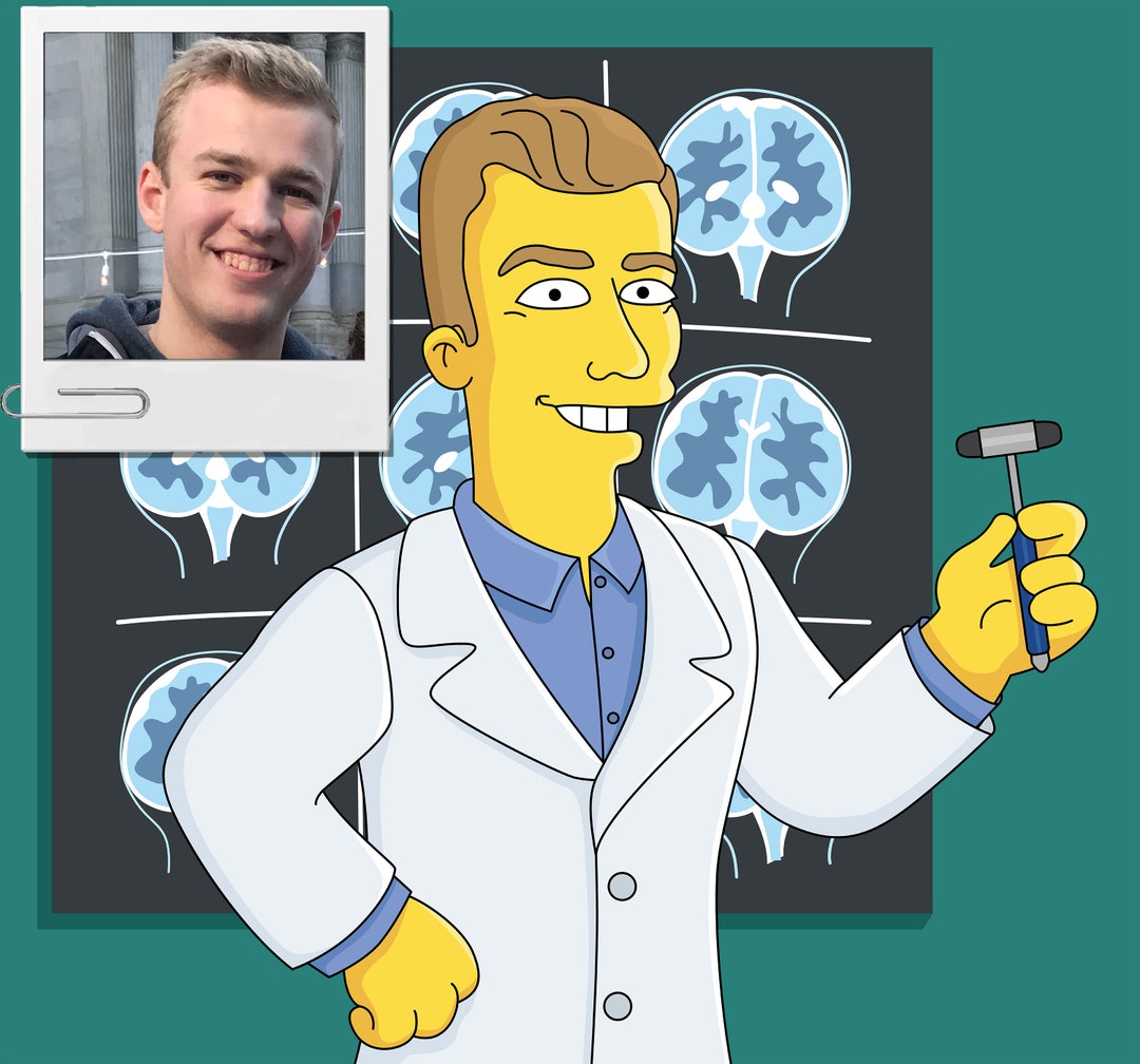 Neurologist Gift Custom Portrait as Cartoon Character / Neurologist ...