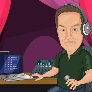 Stage Manager Gift - Custom Caricature From Photo, Stage Crew - Etsy