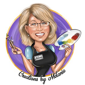 Painter Logo Design - Custom Cartoon Portrait for Your Business Logo ...