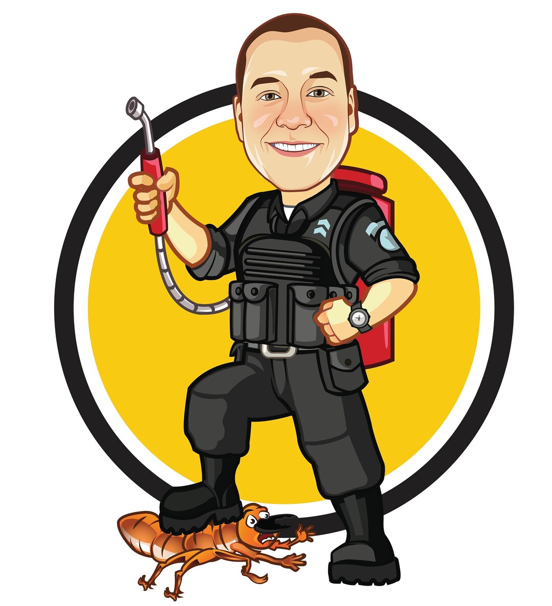 Exterminator Logo - Custom Portrait for Your Business Logo / Pest ...