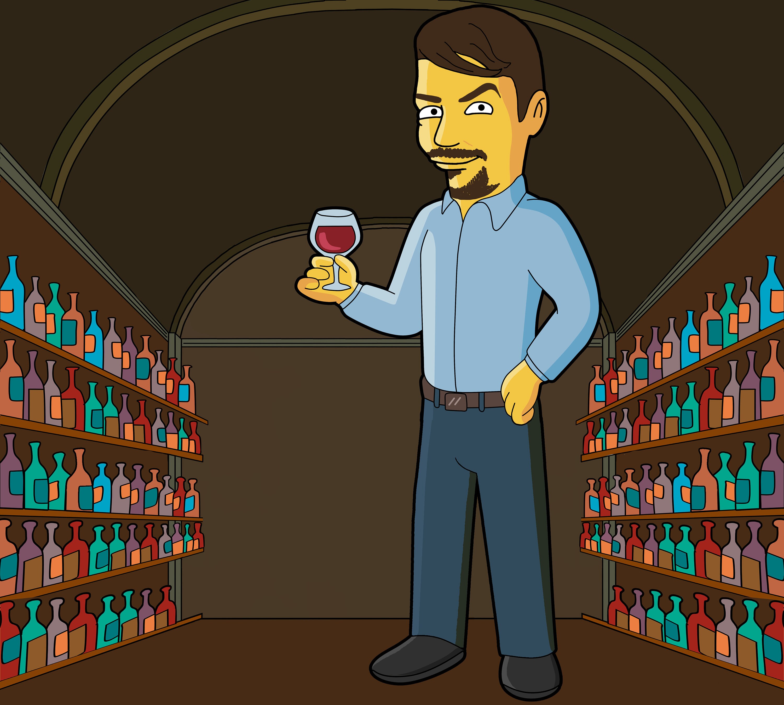 Winemaker Gift Custom Cartoon Portrait From Photo / | Etsy