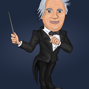 Conductor Gift - Custom Caricature From Photo / Choir Director Gift ...
