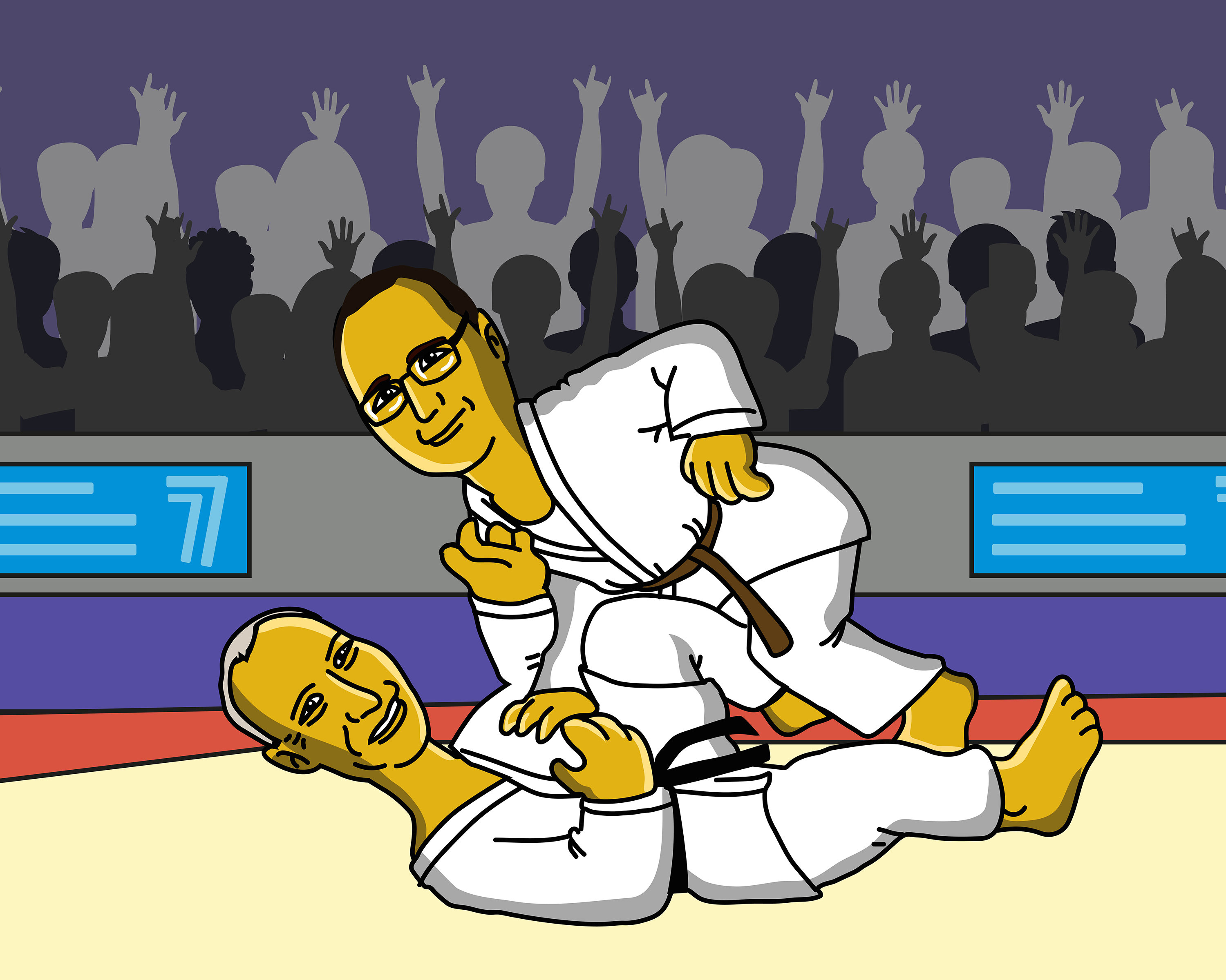 Judo Gift - Custom Portrait as Cartoon Character / Judoist Gift / Judo ...