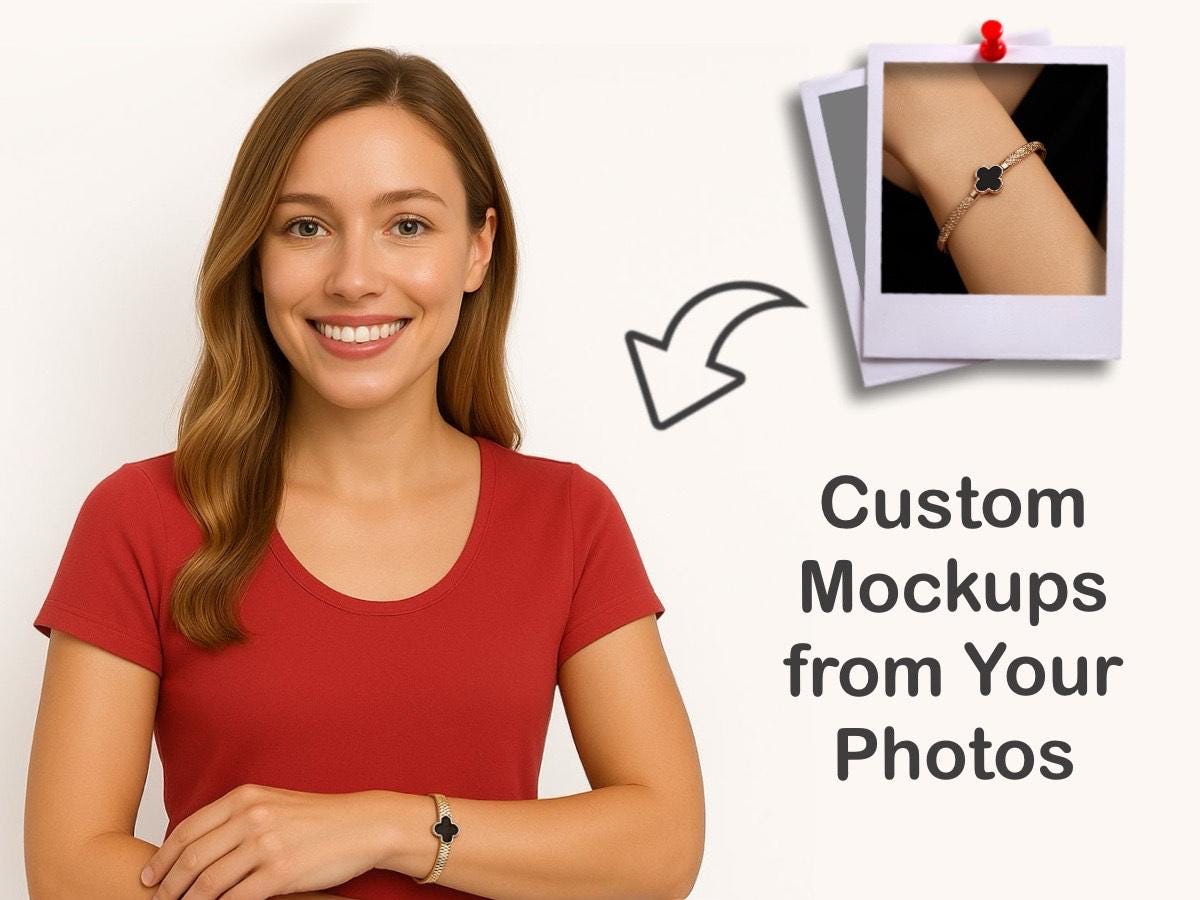 Custom Bracelet Mockup: Photo-real Model Wearing Your Jewelry (digital ...