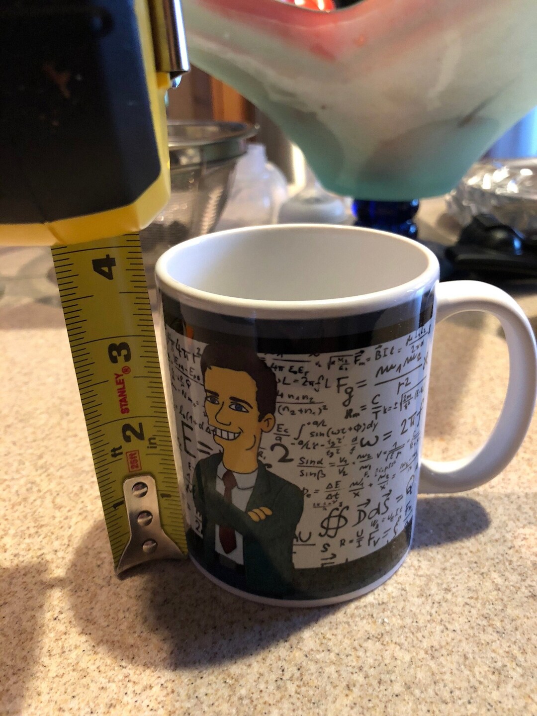 Math Teacher Coffee Mug With Custom Cartoon Portrait, Mathematics ...