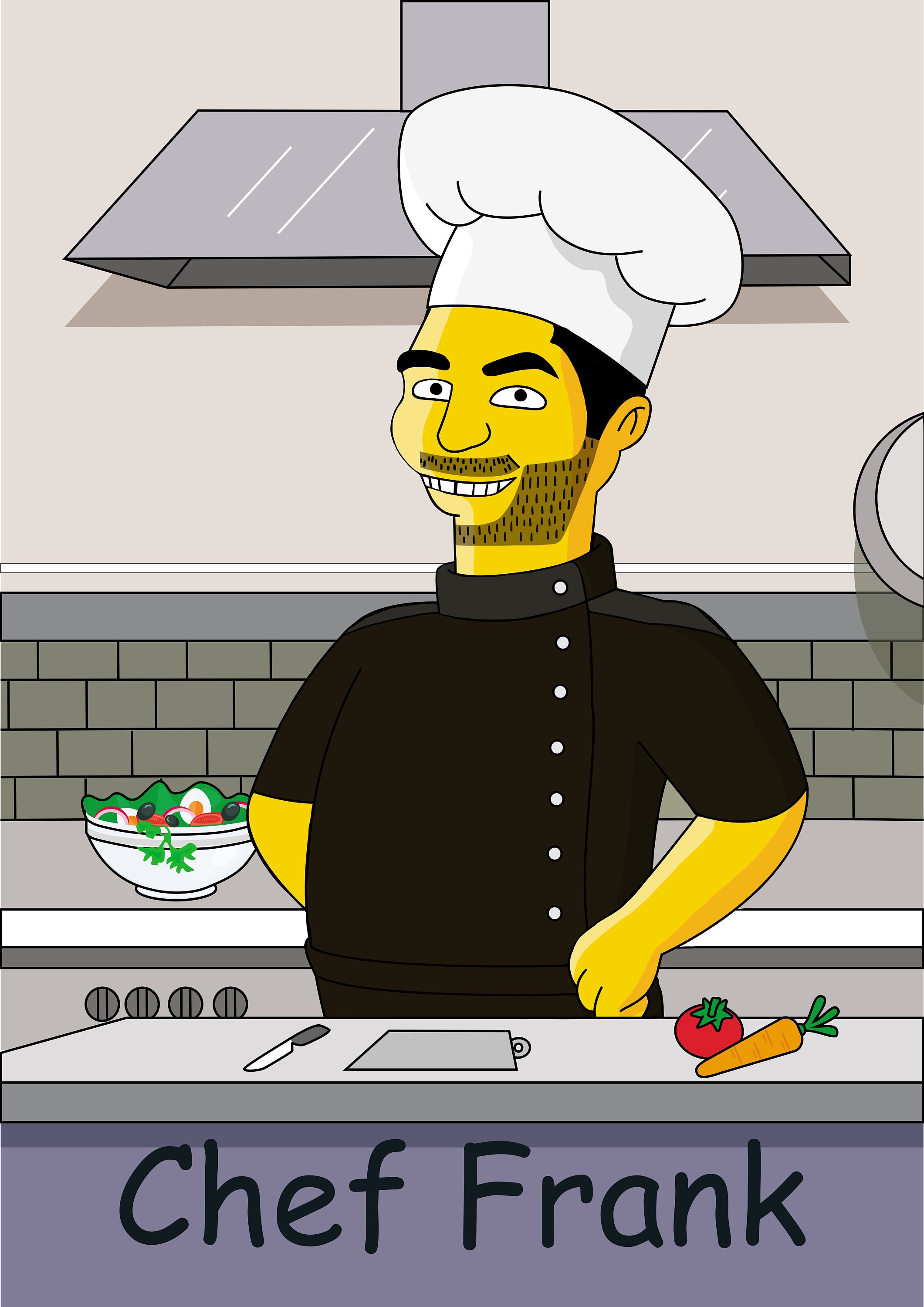 Chef Gift Custom Portrait as Yellow Character / Custom Chef - Etsy
