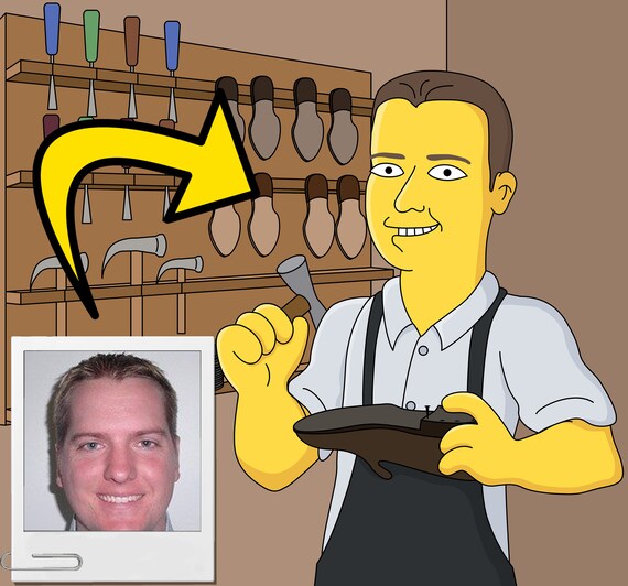 Cobbler Gift Custom Portrait From Your Photo / Shoe Repair | Etsy